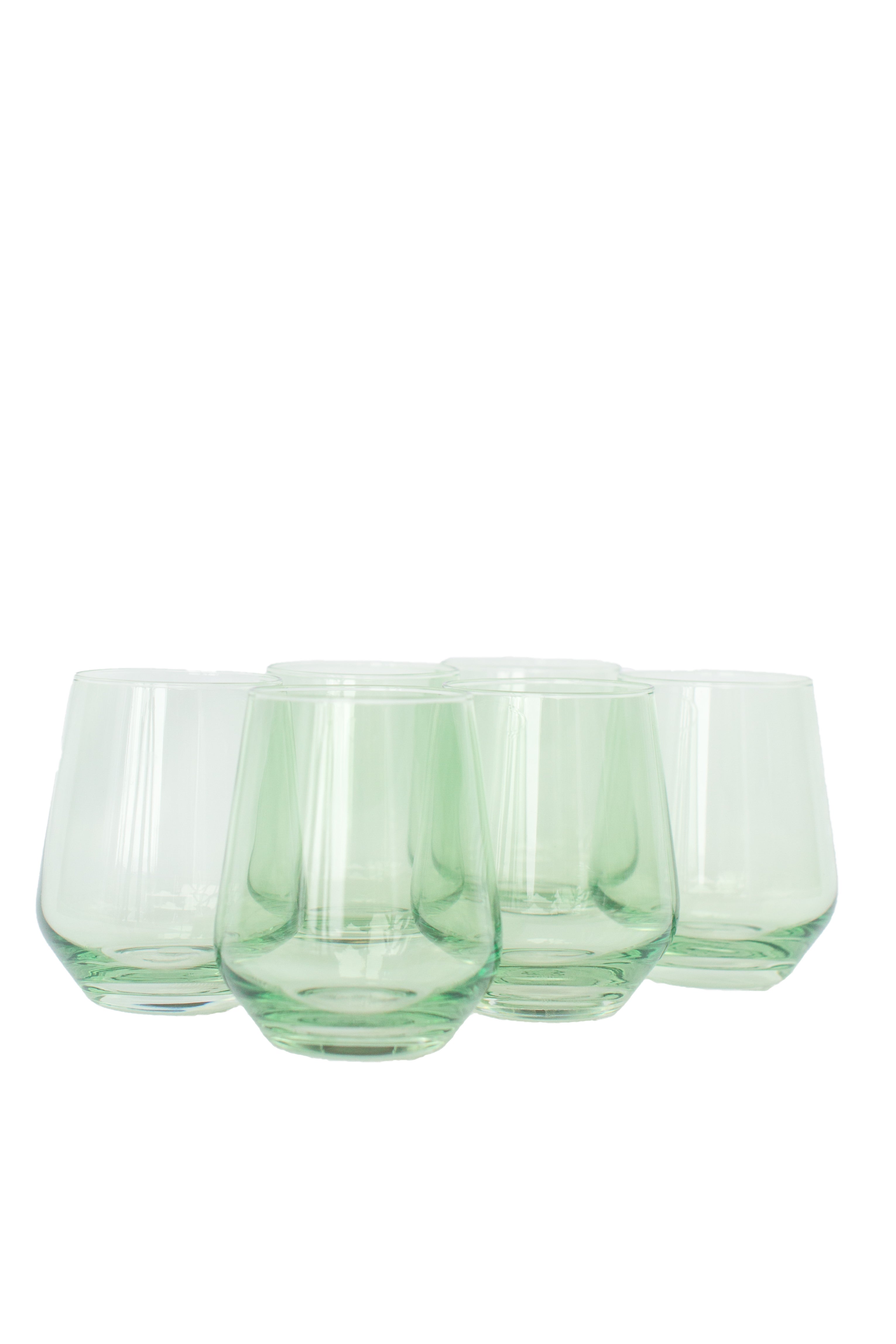 Mint Green Stemless Wine Glasses ( x 6) – Meri Meri