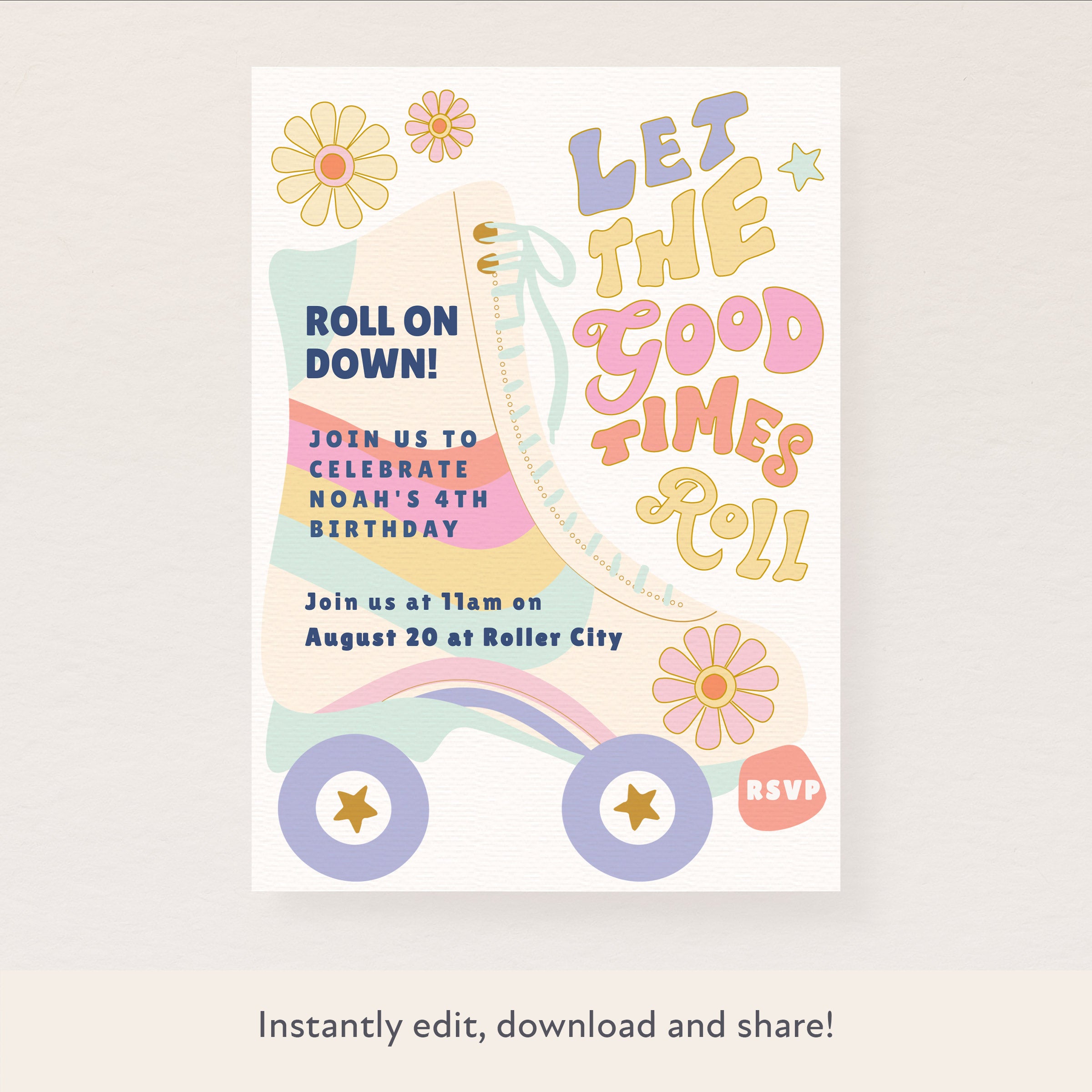 Roller Skate Invitation – Meri Meri