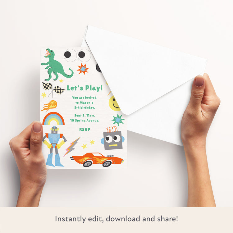 Toybox Party Invitation – Meri Meri