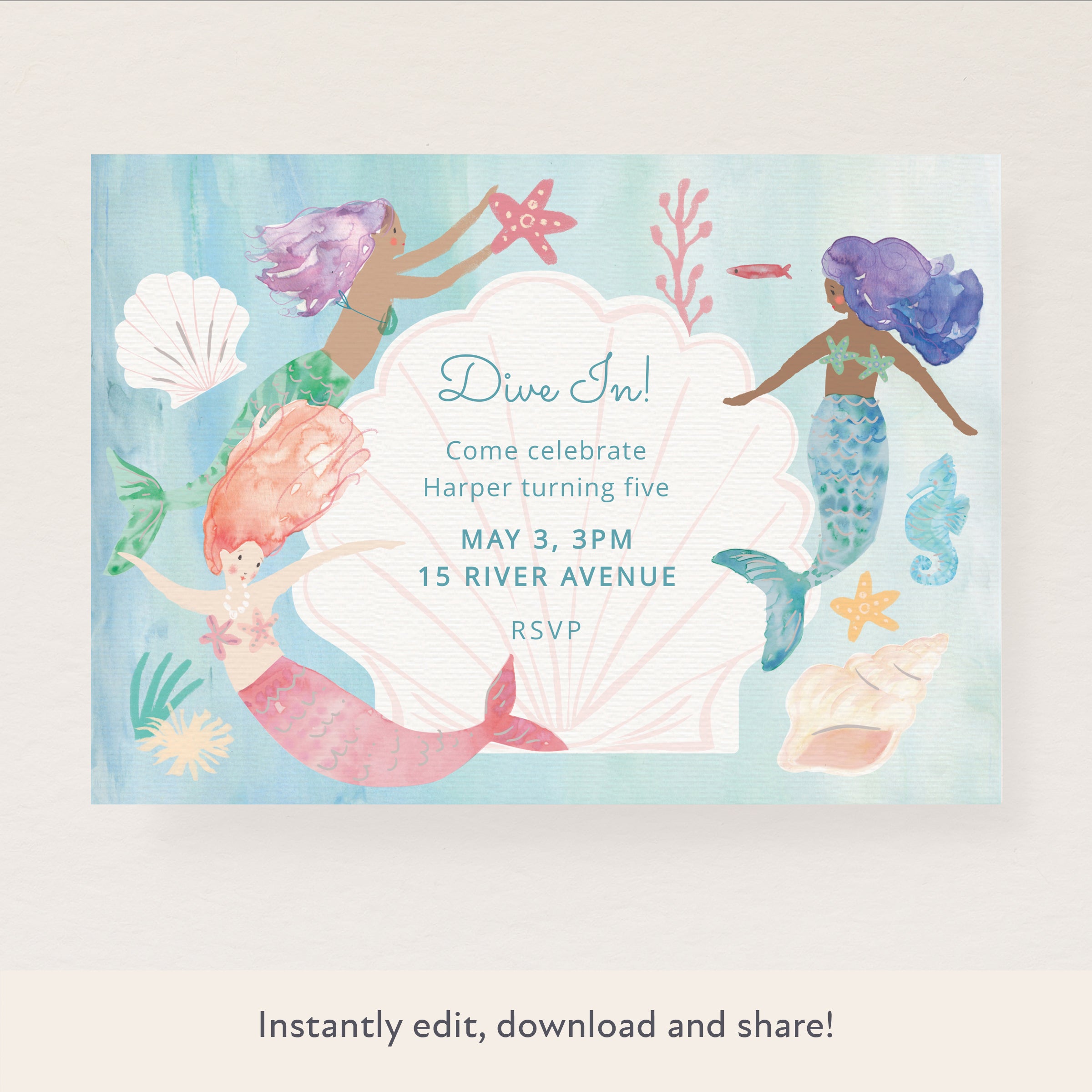 Mermaid Invitation – Meri Meri