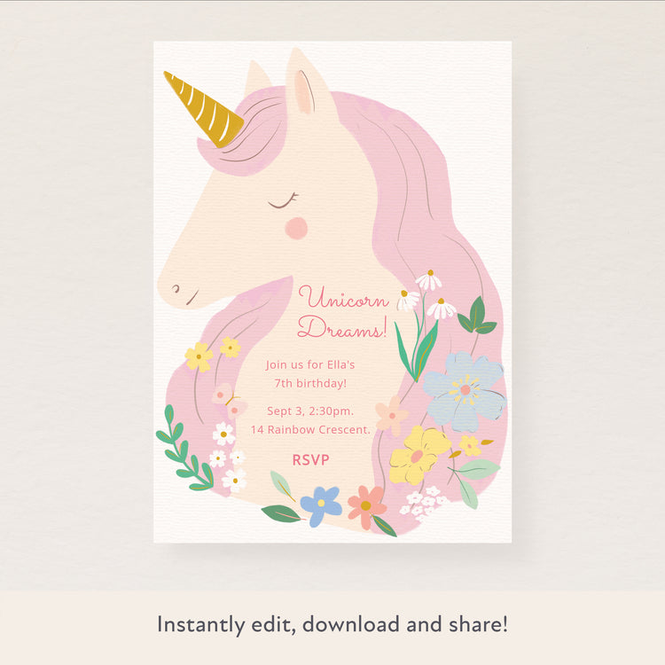 Unicorn Invitation – Meri Meri