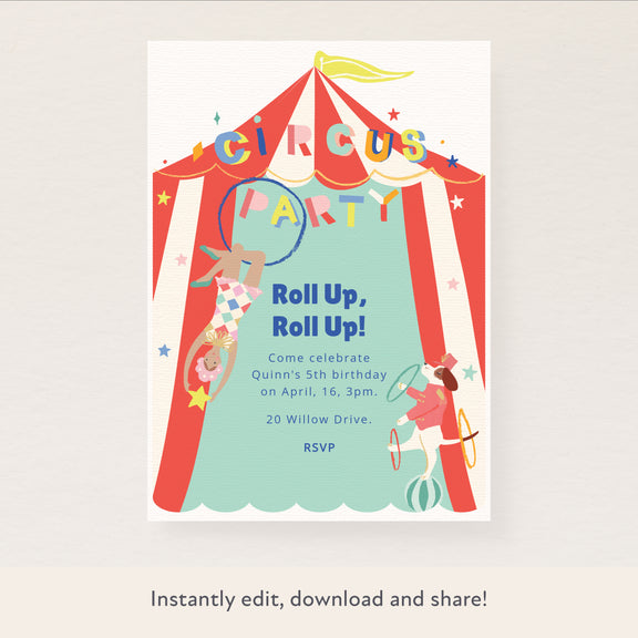 Circus Party Invitation – Meri Meri