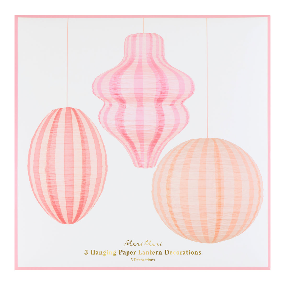 Striped Pink Lanterns – Meri Meri
