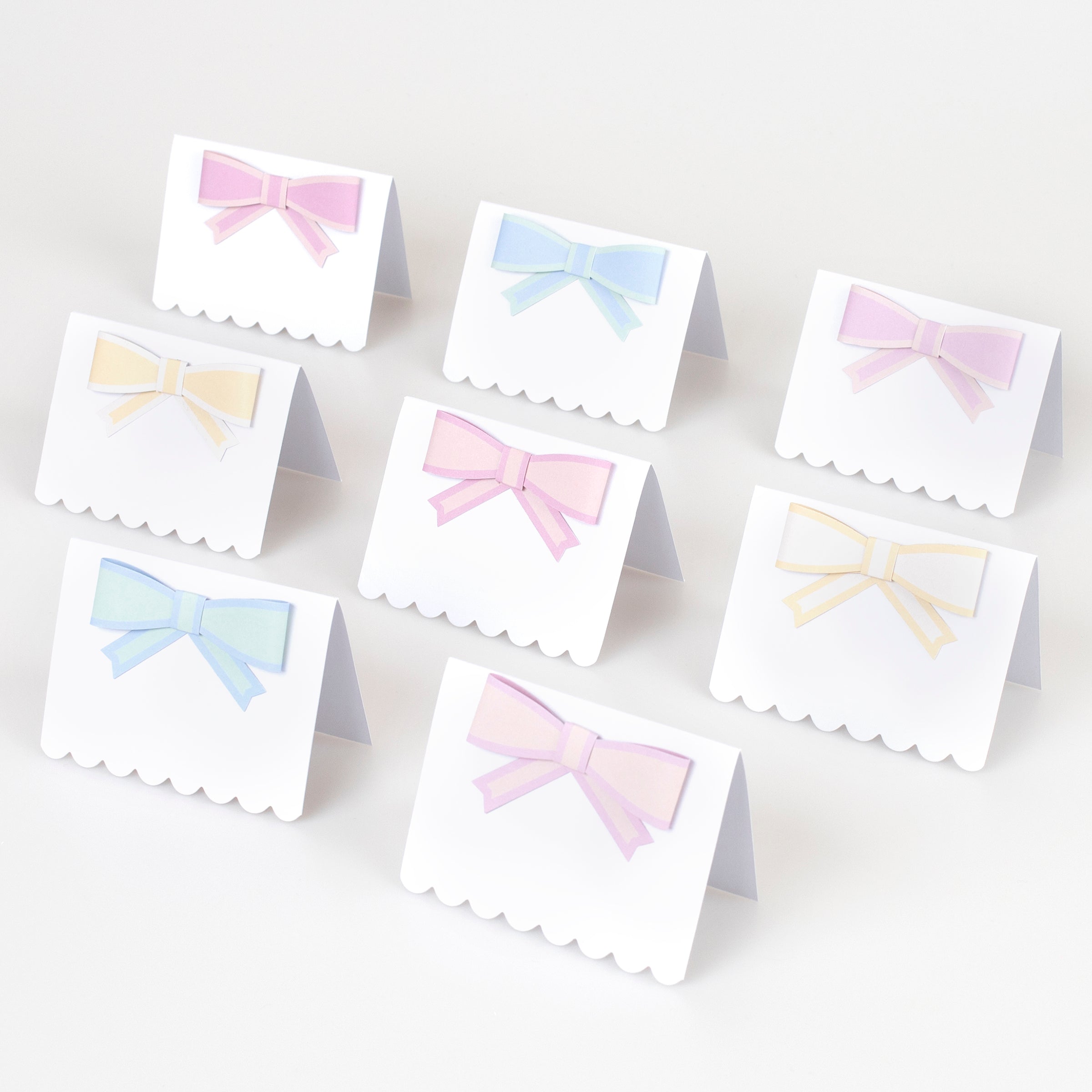 Pastel Bow Place Cards (x 8) – Meri Meri