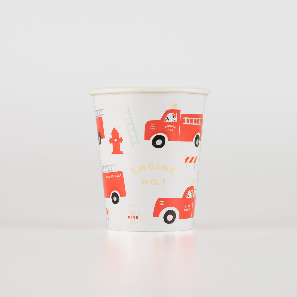 Firefighter Party Cups – Meri Meri