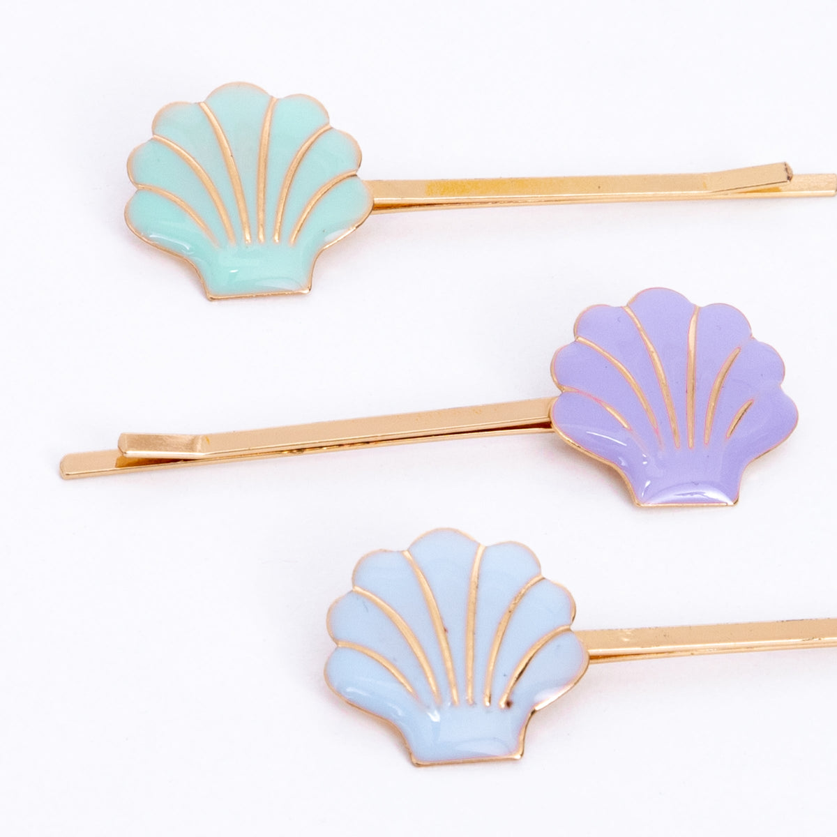 Enamel Shell Hair Slides – Meri Meri