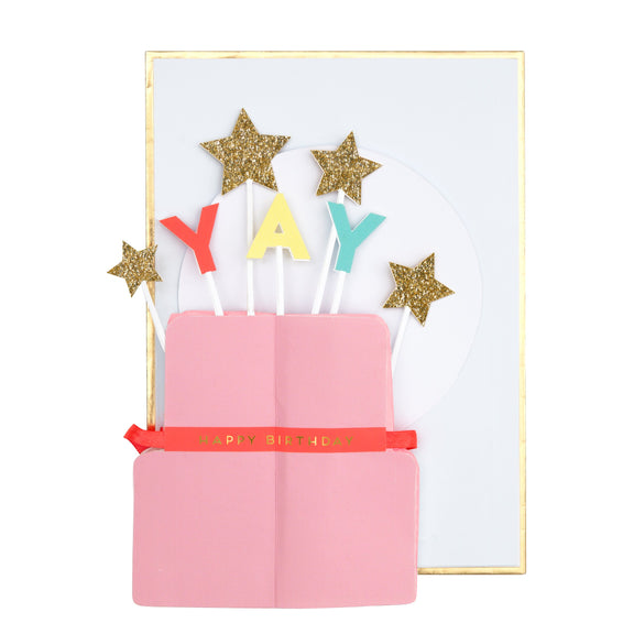 Yay! Cake Stand-Up Card – Meri Meri