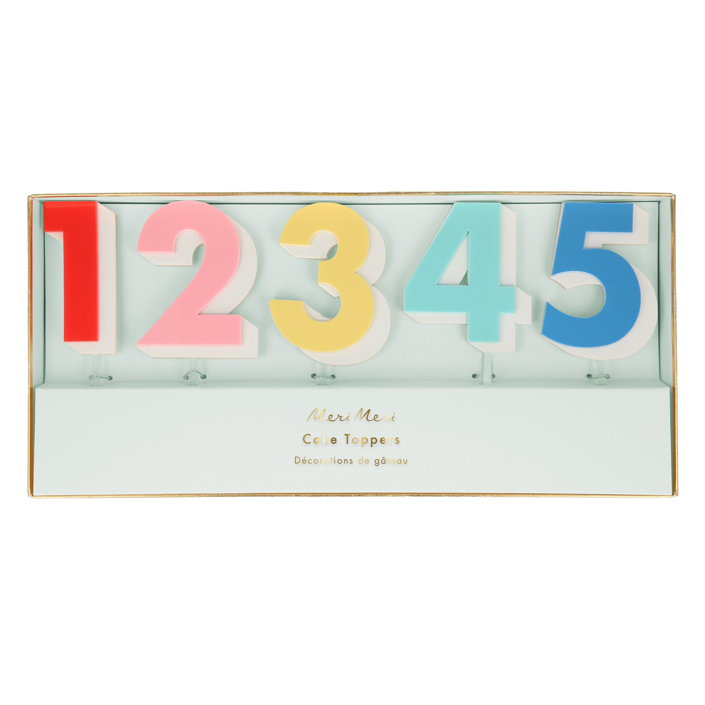 Rainbow Number Acrylic Toppers – Meri Meri