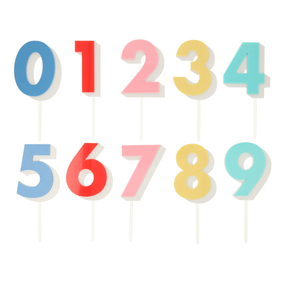 Rainbow Number Acrylic Toppers – Meri Meri